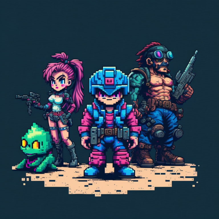 Modern Computer Games re-imagined as 8 Bit Classics. – Digital and AI Art